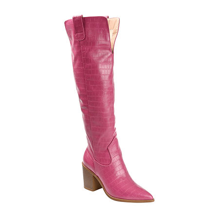 Click here for Journee Collection Womens Therese Stacked Heel Cow... prices