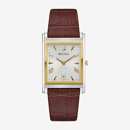 Click here for Bulova Mens Sutton Brown Leather Strap Watch 29mm prices