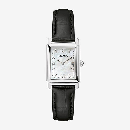 Click here for Bulova Womens Sutton Black Leather Strap Watch 21m... prices
