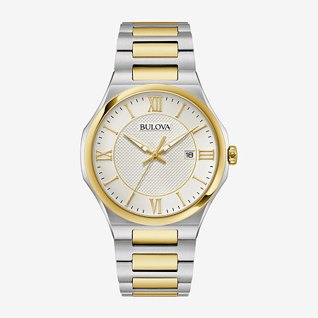 Click here for Bulova Mens Two Tone Stainless Steel Bracelet Watc... prices