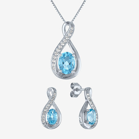 Click here for Womens Genuine Blue Topaz Sterling Silver 2-pc. Je... prices