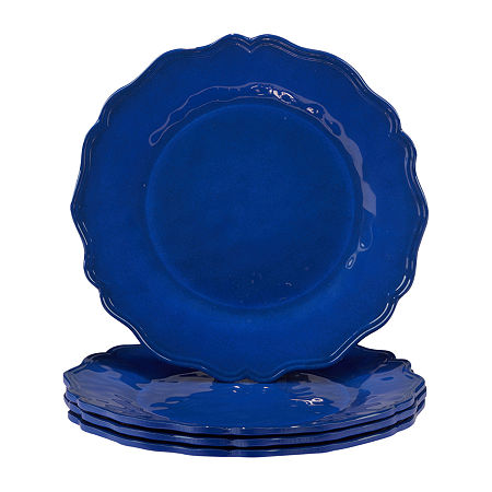 Certified International Blue Indigo Crackle Set of 4 Salad Plate 9  Service For 4 - Miscellaneous
