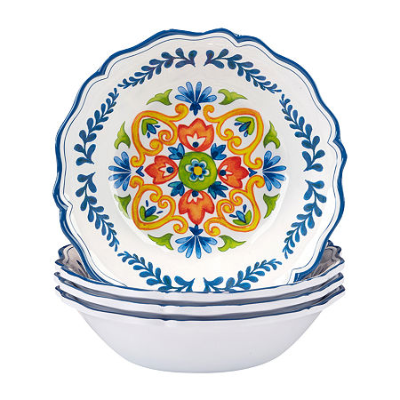 Certified International Flores Set of 4 All Purpose Bowl 8.5 x 2  Service For 4 - Miscellaneous