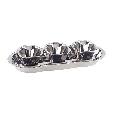 Certified International Derby Day at the Races Silver Plated 3-d Horseshoe 4 Pc Tray Set - Miscellaneous