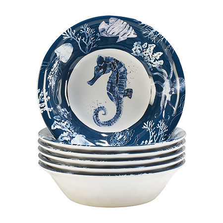 Certified International Sea Life Set of 6 All Purpose Bowl 7.5 x 2  Service For 6 - Miscellaneous