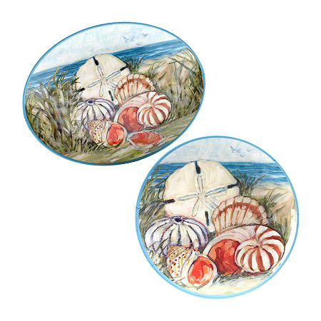 Certified International Seacoast 2 Pc Platter Set  Service For 2 - Miscellaneous