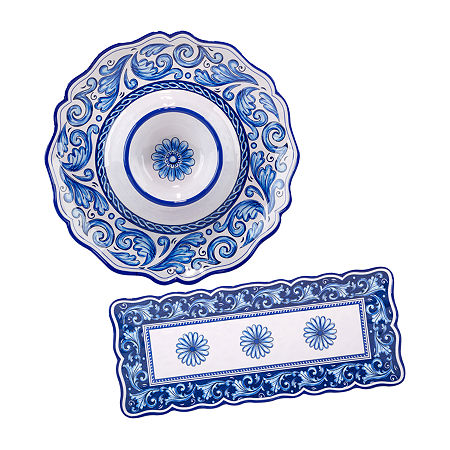 Certified International Veranda 2 Pc Appetizer Set  Service For 2 - Miscellaneous