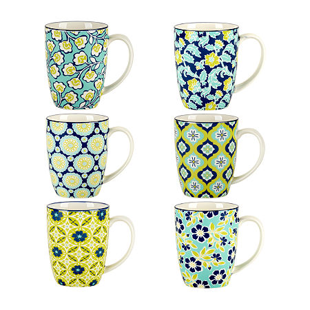 Certified International Tapestry Mugs  Set of 6 - Miscellaneous