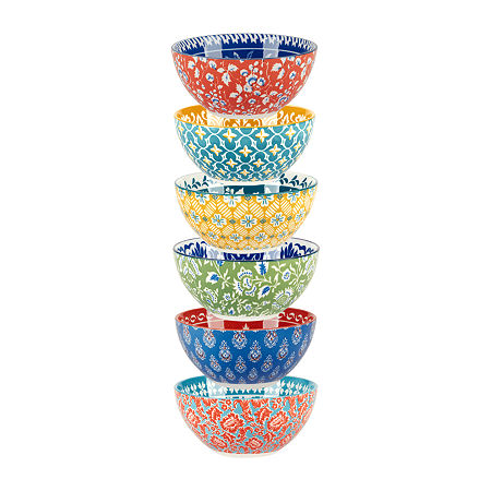 Certified International Panache Set of 6 All Purpose Bowls  4.75 6 Asst - Miscellaneous