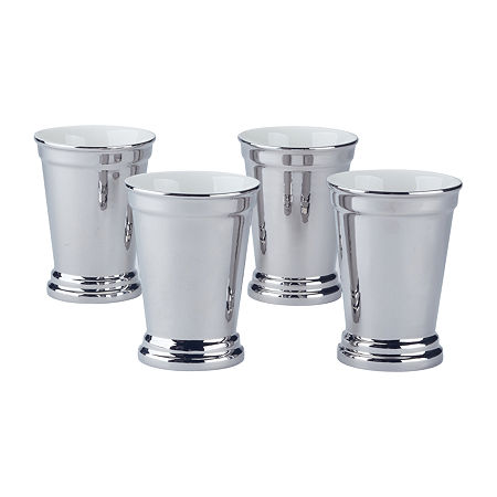 Certified International Derby Day at the Races Set of 4 Silver Plated Mint Julep Cup - Miscellaneous
