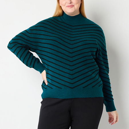 Click here for Liz Claiborne Plus Womens Mock Neck Long Sleeve Ch... prices