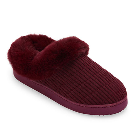 Click here for Cuddl Duds Corduroy Puff Womens Memory Foam Clog S... prices