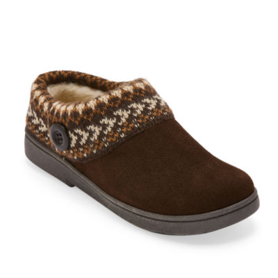 Clarks Suede Woven Womens Clog Slippers - JCPenney