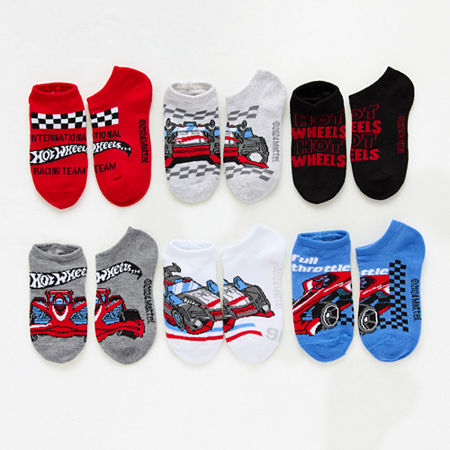 Click here for Little & Big Kid Boys Multi-Pack 6 Pair Hot Wheels... prices