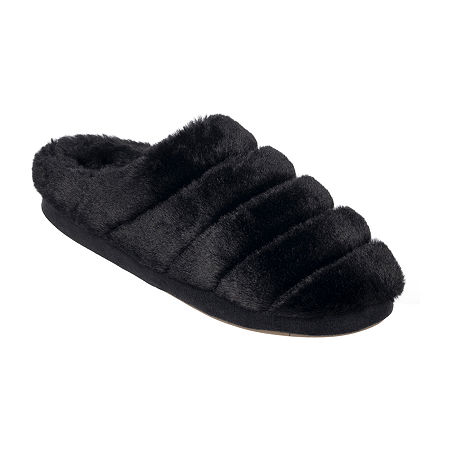 Click here for Cuddl Duds Quilted Faux Fur Womens Clog Slippers... prices