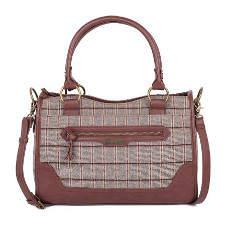 Click here for Frye and Co. Plaid Satchel  One Size  Brown prices