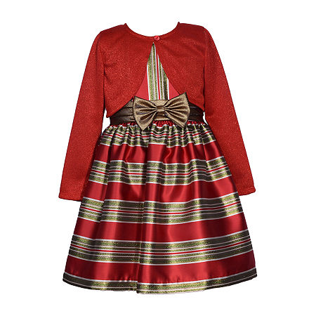 Click here for Bonnie Jean Toddler Girls Striped Dress Set  4t  R... prices