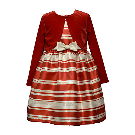 Click here for Bonnie Jean Little Girls Striped Dress Set  6x  Re... prices