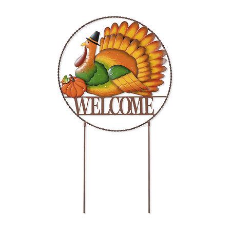 Click here for Glitzhome 30in Metal Welcome Turkey Thanksgiving Y... prices