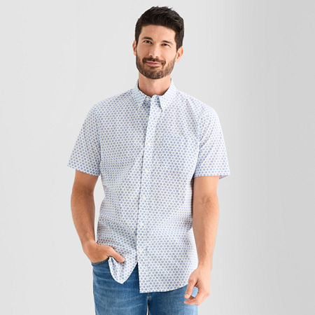 Click here for St. Johns Bay Stretch Poplin Mens Short Sleeve Sli... prices