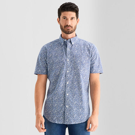 Click here for St. Johns Bay Stretch Poplin Mens Short Sleeve Sli... prices