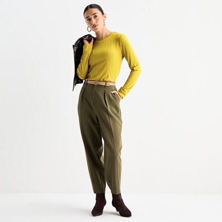 Click here for Worthington Womens Tapered Pleated Pant  10  Green prices