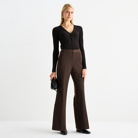 Click here for Worthington Womens Flare Trouser  16  Brown prices