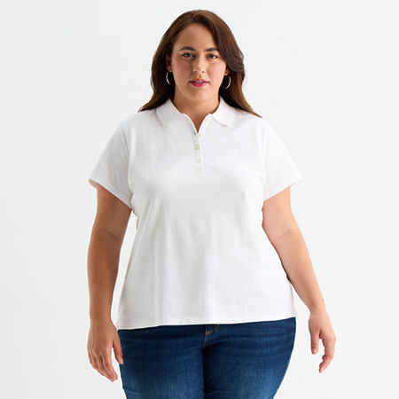 Click here for St. Johns Bay Womens Short Sleeve Plus T-Shirt  1x... prices