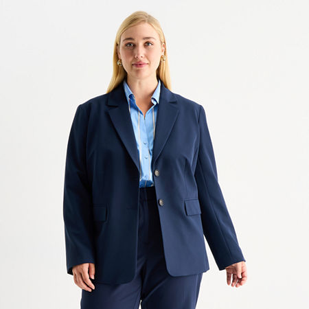 Click here for Worthington Womens Plus Regular Fit Blazer  2x  Bl... prices