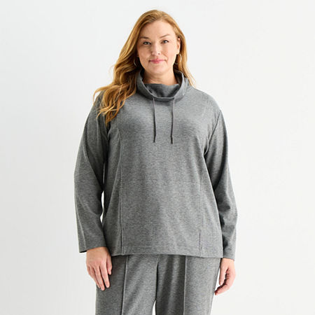 Click here for Liz Claiborne Plus Womens Cowl Neck Long Sleeve Tu... prices