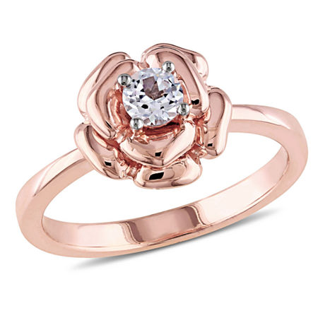 Click here for Womens Lab Created White Sapphire 18K Rose Gold Ov... prices
