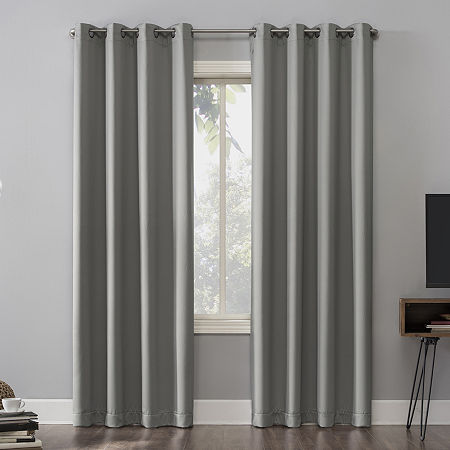 Oslo Theater Grade Extreme 100 Blackout Grommet Curtain Panel - Silver