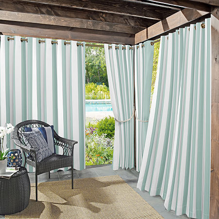 Click here for Sun Zero Valencia Indoor/Outdoor Striped Grommet P... prices