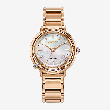 Click here for Citizen Eco-Drive Womens L Arcly Diamond Accent Ro... prices