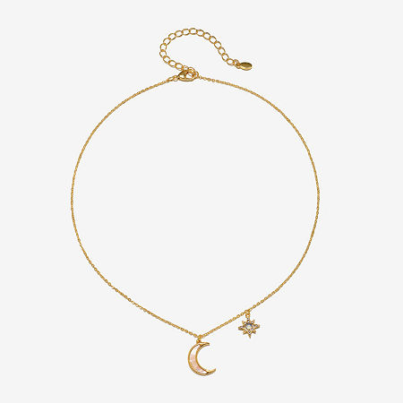 Click here for Bijoux Bar Delicates Gold Tone Womens Glass Moon S... prices