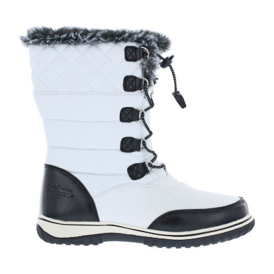 Totes Womens Anchor Waterproof Flat Heel Winter Boots, Color: White ...