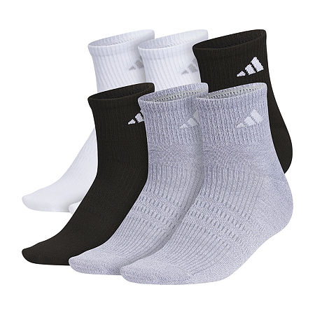 adidas Superlite Womens Multi-Pack 6 Pair Quarter Ankle Socks  5-10  Gray