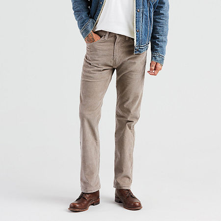 Levis Mens 505 Regular Fit Straight Leg Corduroy Pants - Rinse Timb