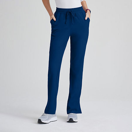 Skechers Skp623 Gamma 6-Pocket Mid-Rise Tapered Leg Womens Petite Tag Free Stretch Fabric Moisture Wicking Scrub Pant  Petite Xx-small  Blue