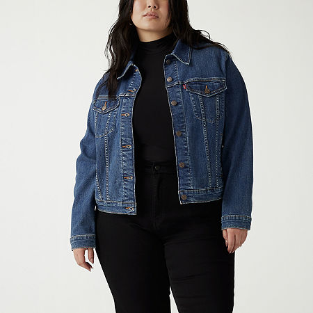 Click here for Levis Plus Size Button-Down Original Denim Trucker... prices