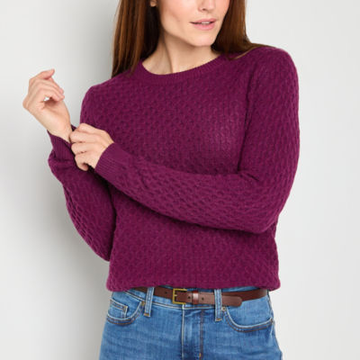 St. John's Bay Womens Crew Neck Long Sleeve Pullover Sweater - JCPenney