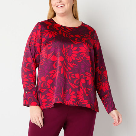 Click here for Liz Claiborne Womens Round Neck Long Sleeve Satin... prices