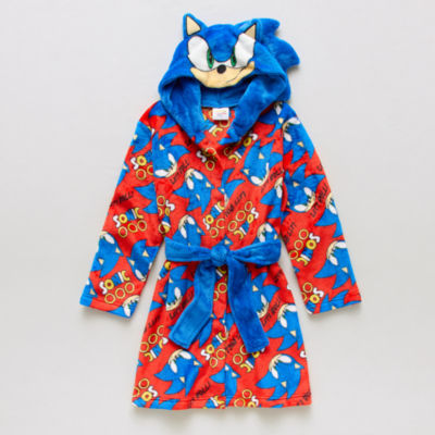 Little & Big Boys Knee Length Long Sleeve Sonic the Hedgehog Robe ...