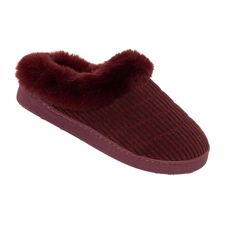 Click here for Cuddl Duds Corduroy Womens Clog Slippers  Small  R... prices