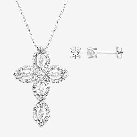 Click here for HADLEY & ROW Womens Cubic Zirconia Pure Silver Ove... prices
