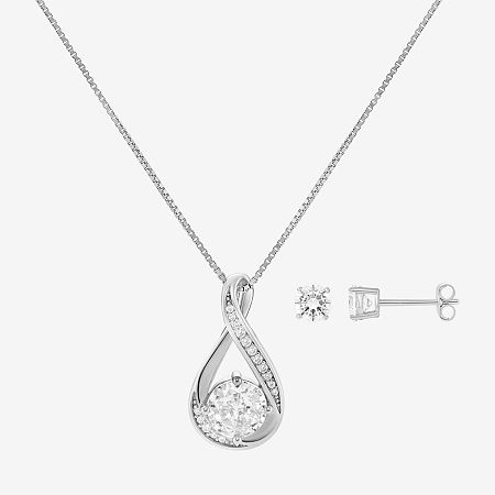 Click here for HADLEY & ROW Womens Cubic Zirconia Pure Silver Ove... prices