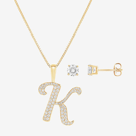 Click here for HADLEY & ROW Initial Womens Cubic Zirconia 14K Gol... prices