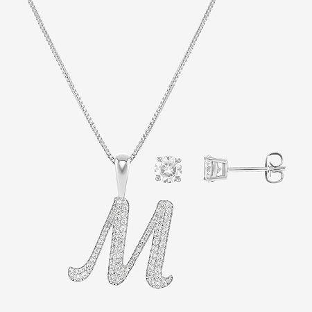 Click here for HADLEY & ROW Initial Womens Cubic Zirconia Pure Si... prices