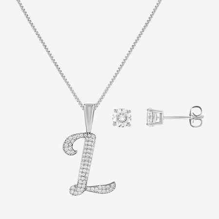 Click here for HADLEY & ROW Initial Womens Cubic Zirconia Pure Si... prices