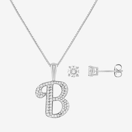Click here for HADLEY & ROW Initial Womens Cubic Zirconia Pure Si... prices
